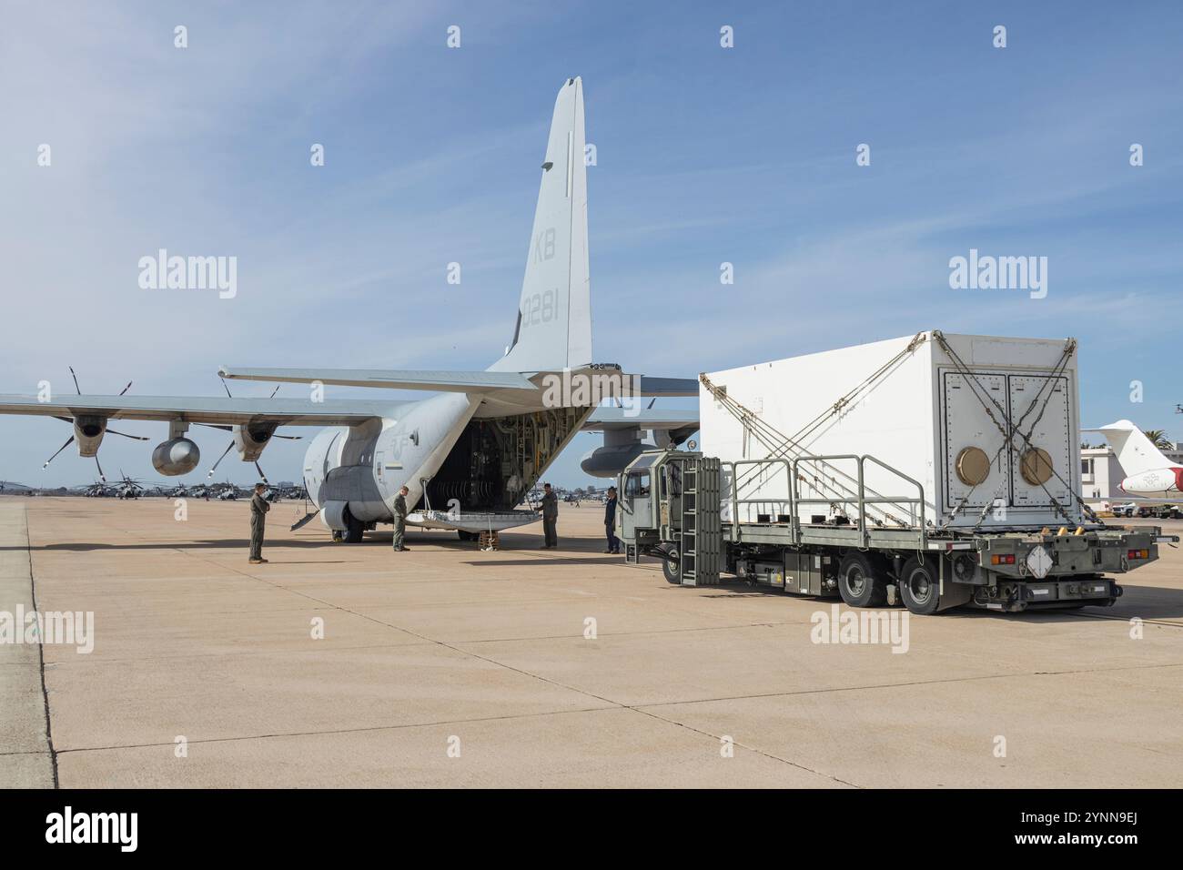 U.S. Marines with Marine Aerial Refueler Transport Squadron (VMGR) 153 ...