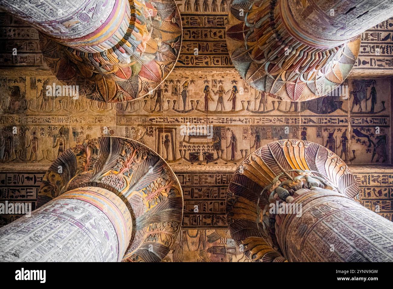 The ceiling of Egypt’s Temple of Esna has revealed a vibrant display ...
