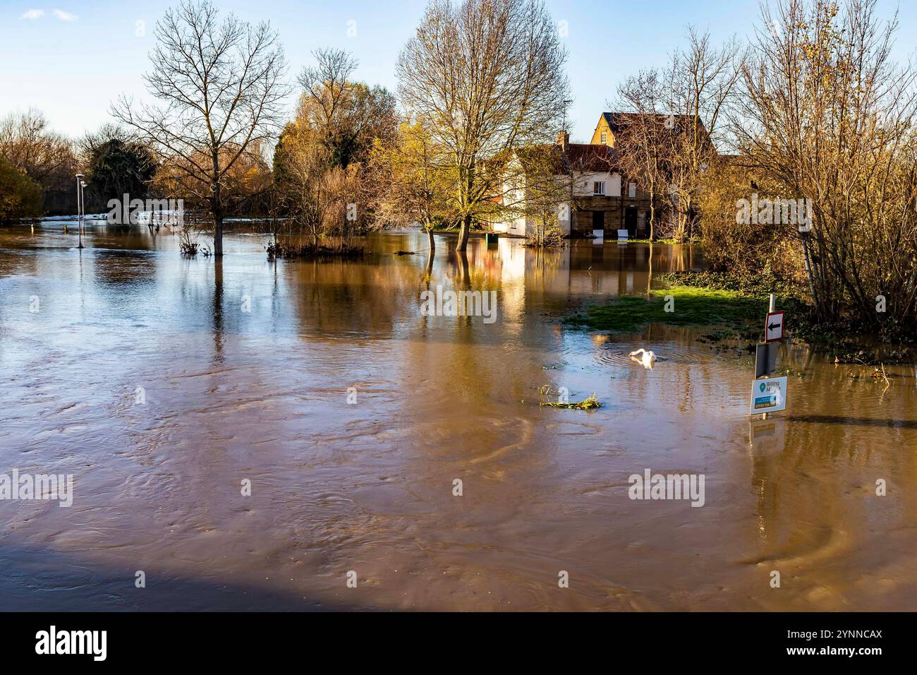 Billing Mill, public house which was closed before the flooding along ...