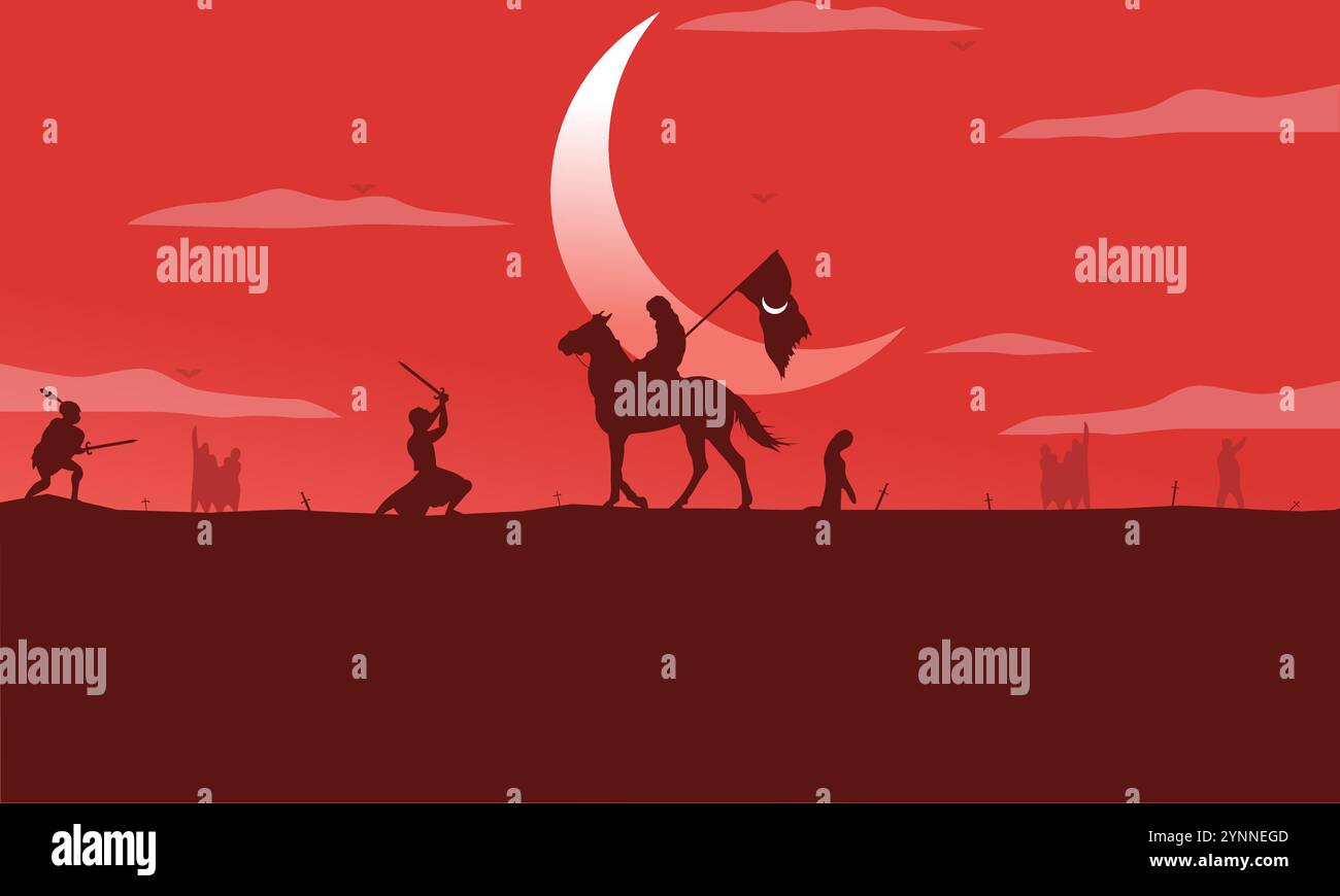 Muslim warrior conquer war Illustration Stock Vector Image & Art - Alamy