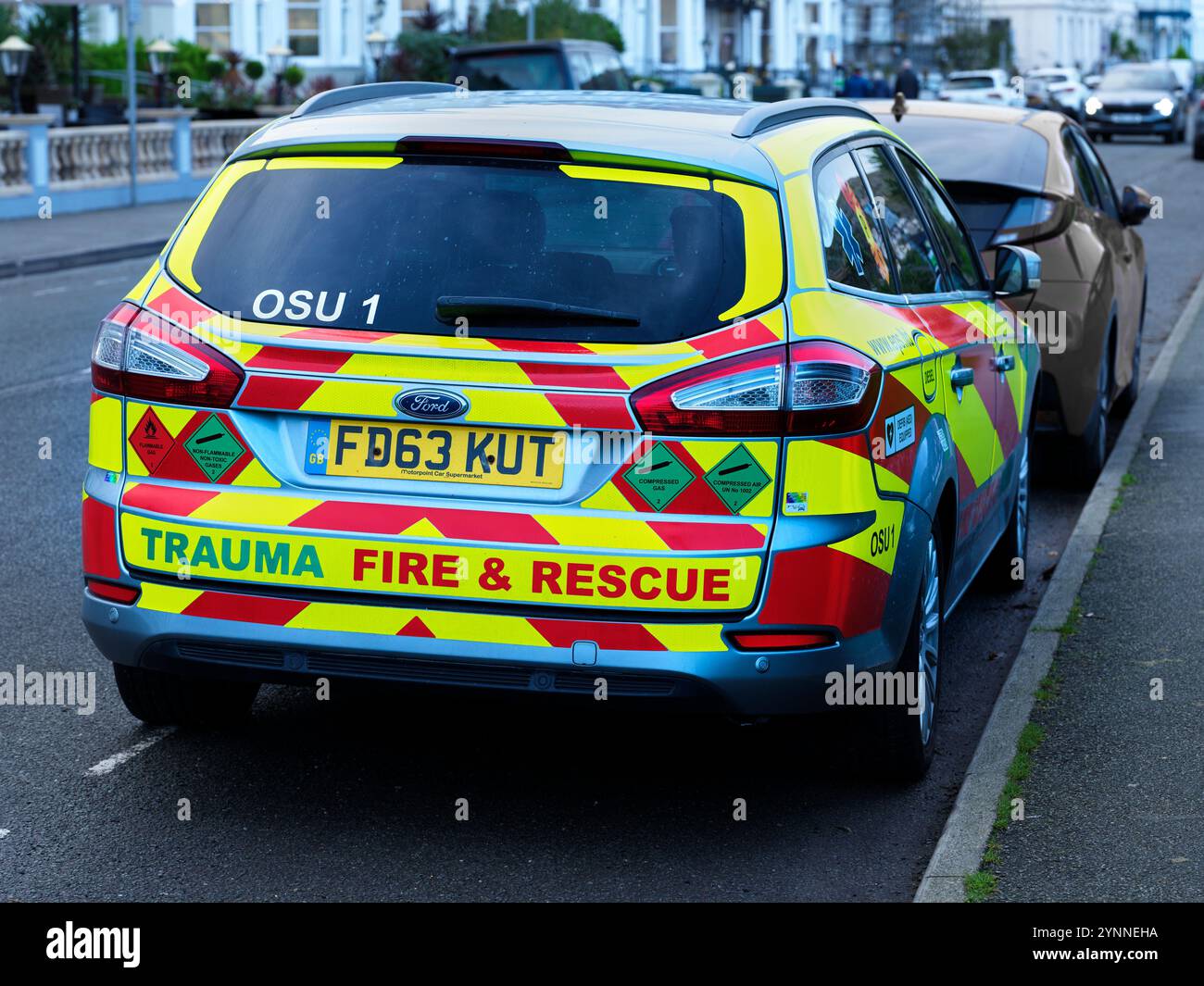 A trauma fire and rescue car parked in Llandudno, Wales Stock Photo - Alamy
