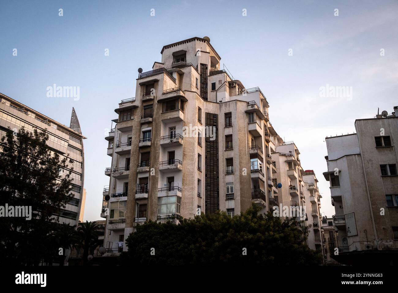 Residential building of neo-Moorish architecture showing the density of ...