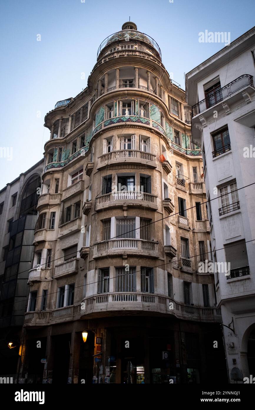Residential building of neo-Moorish architecture showing the density of ...