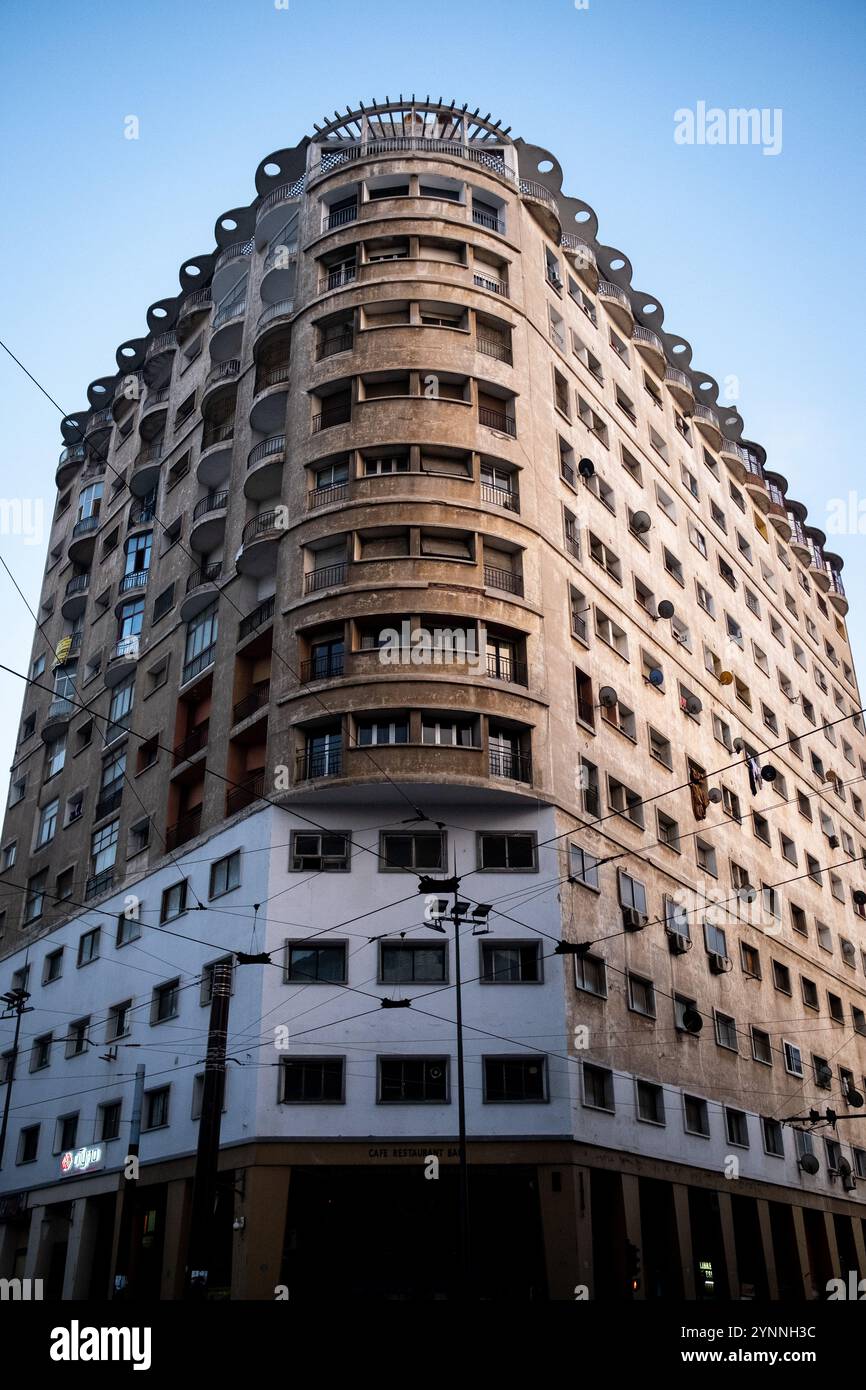 Residential building of neo-Moorish architecture showing the density of ...
