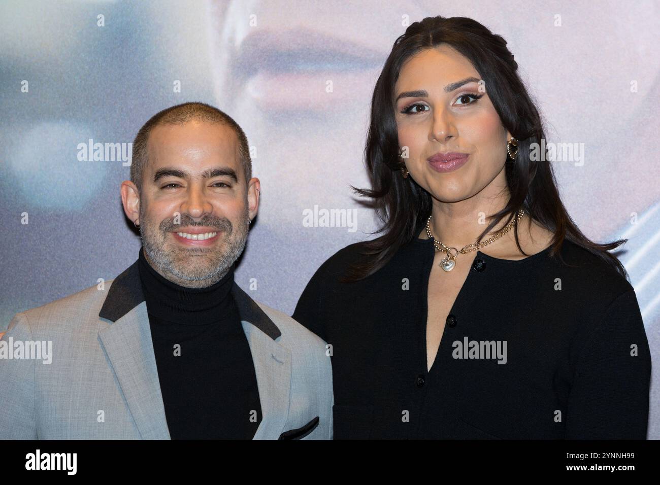 Turin, Italy. 26th Nov, 2024. Film director Esteban Arango (left) with River Gallo (right ...