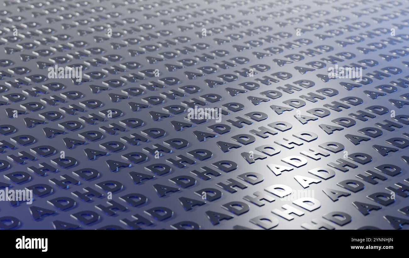 ADHD Attention deficit hyperactivity disorder - background 3D ...