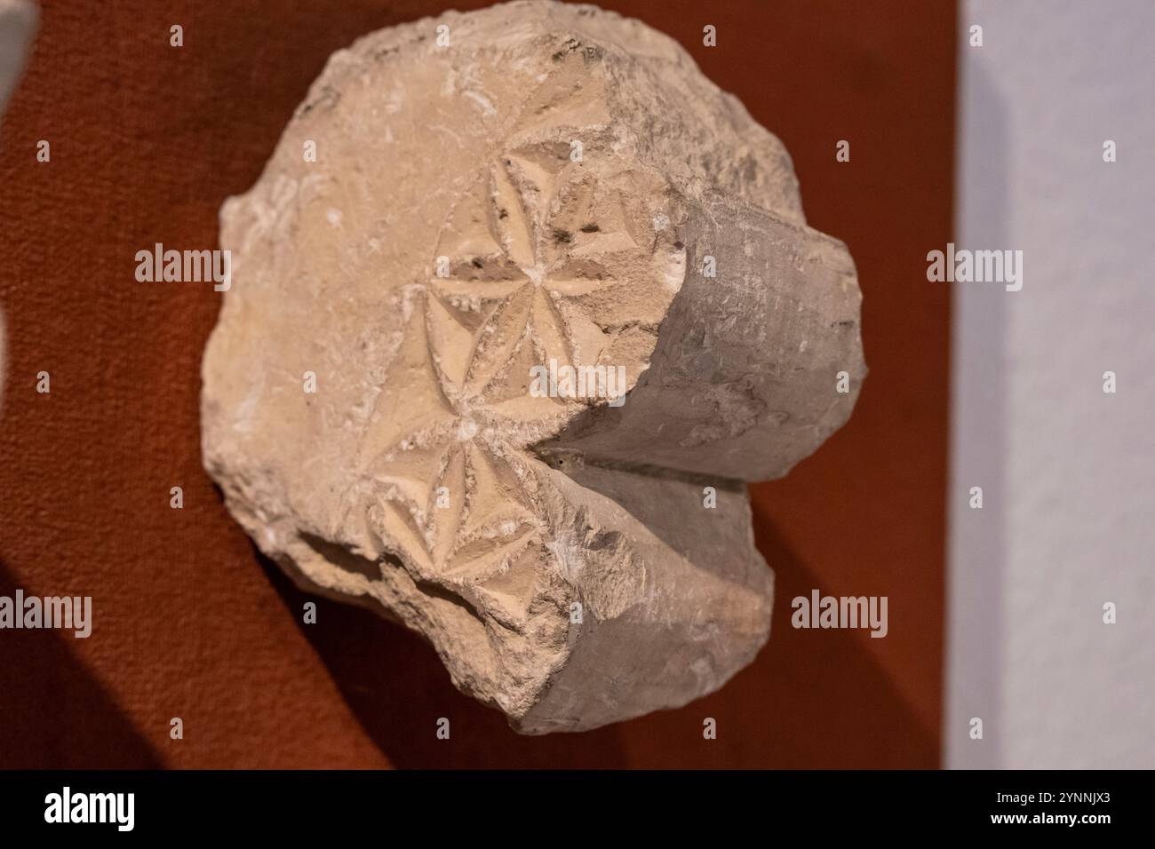 Mozarabic eaves corbel, limestone, 10th century, church of San Cipriano ...