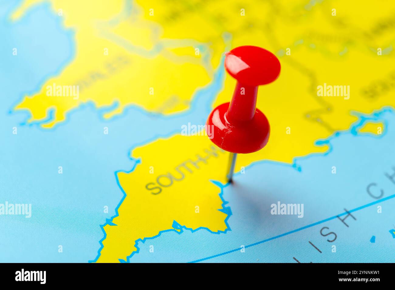 Travel destination points on a map Stock Photo - Alamy