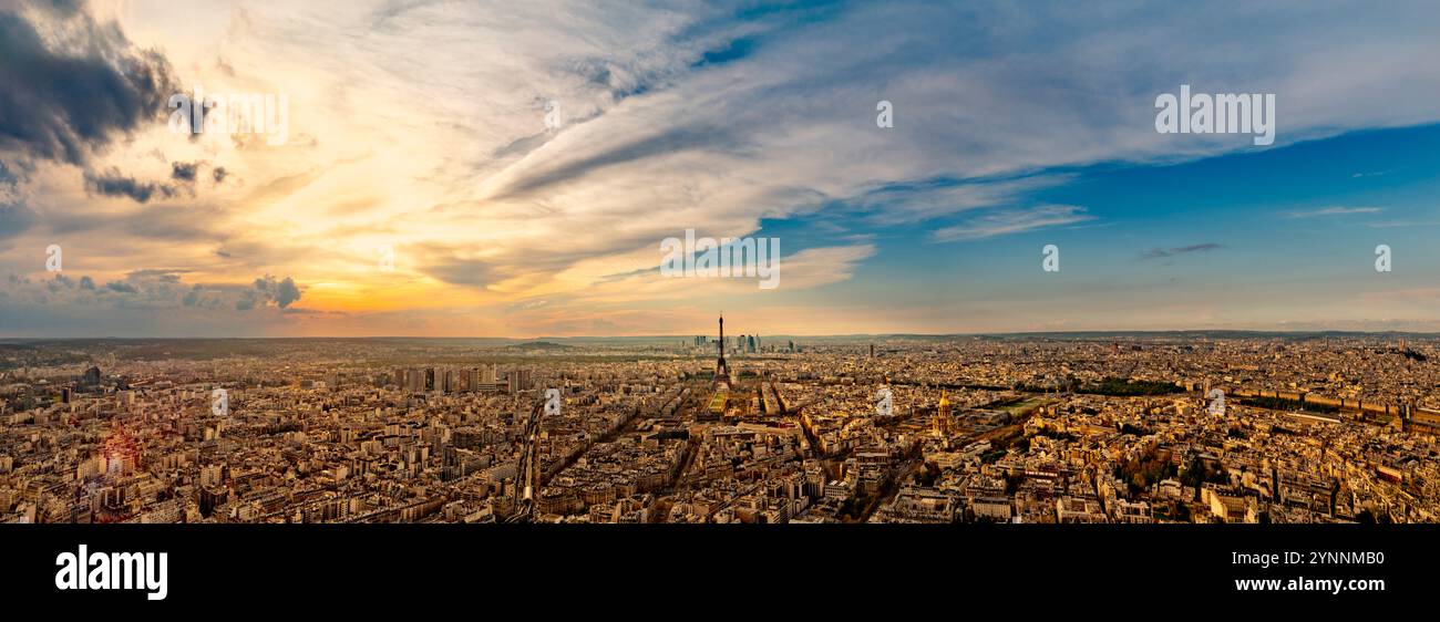 Aerial top view eiffel tower hi-res stock photography and images - Alamy