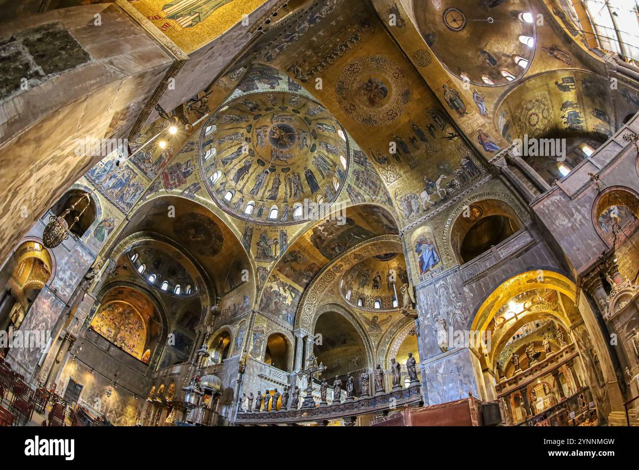 VENICE, ITALY - MARCH 17, 2023: Interior of the medieval Patriarchal ...
