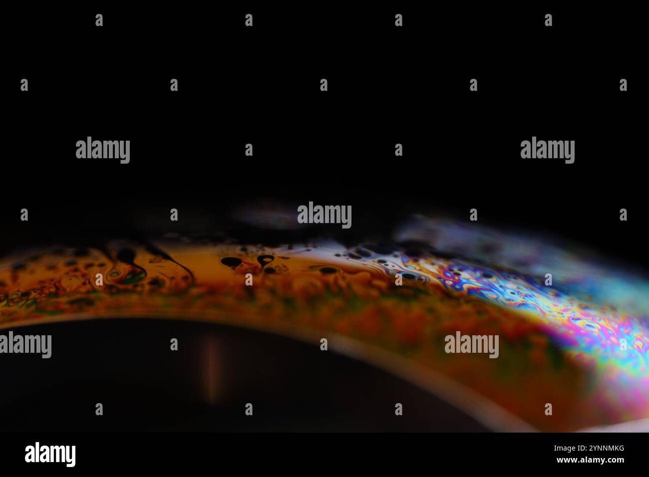 Green liquid phenomenal structure, green oils on a dark background ...