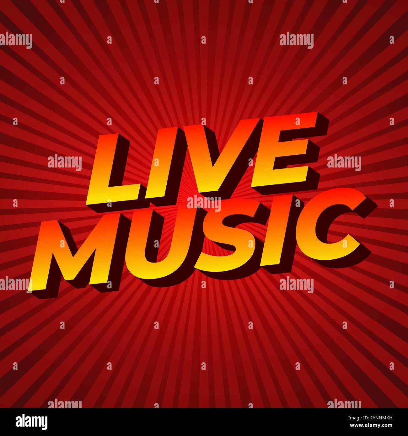 Live music. Text effect design in 3D style for social media marketing ...