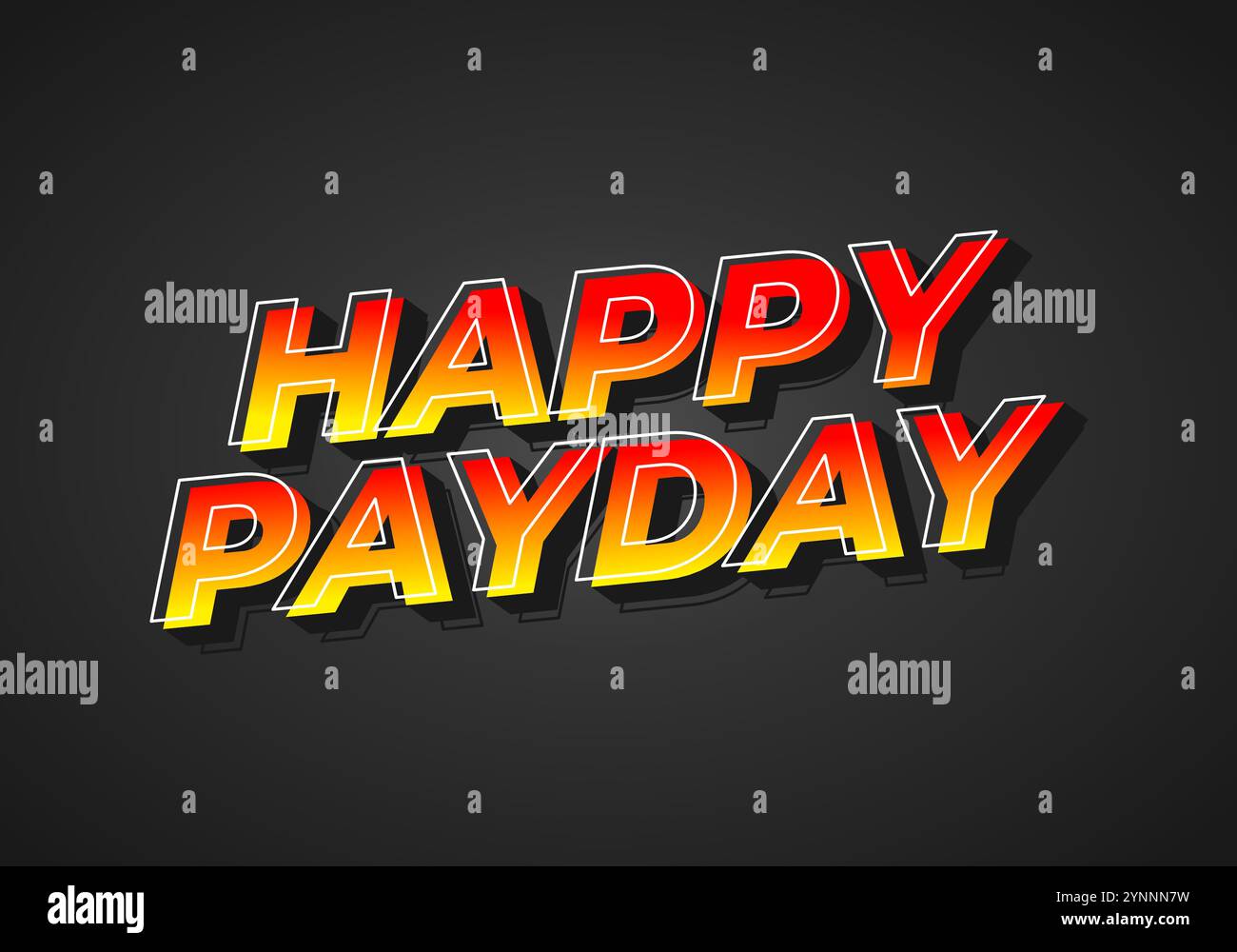 Happy payday text effect design for social media ads. 3D style Stock ...