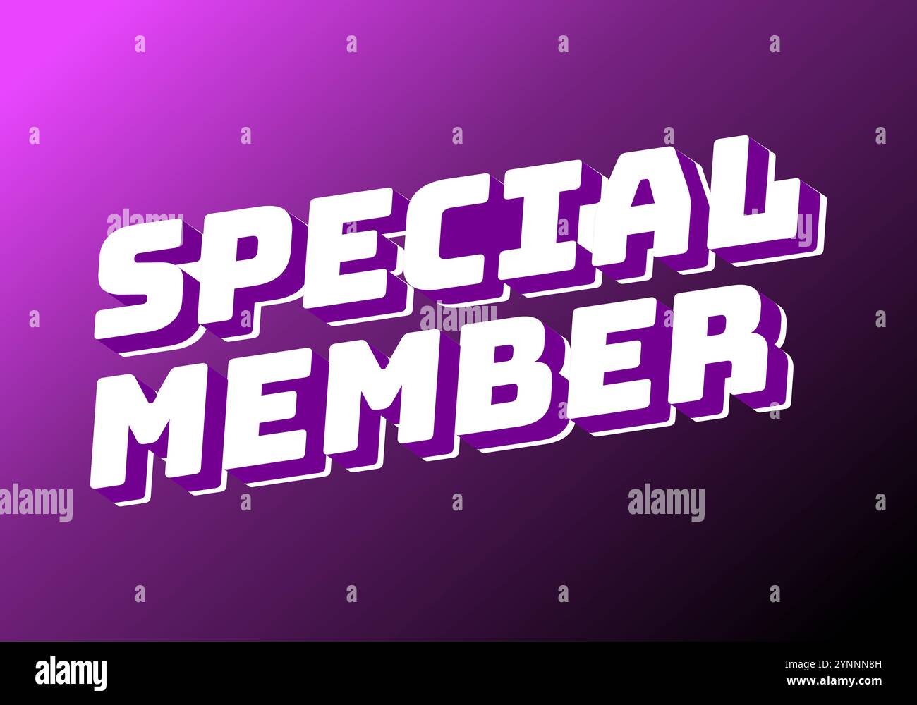 Special member. Text effect design in modern colors with 3D effect look ...