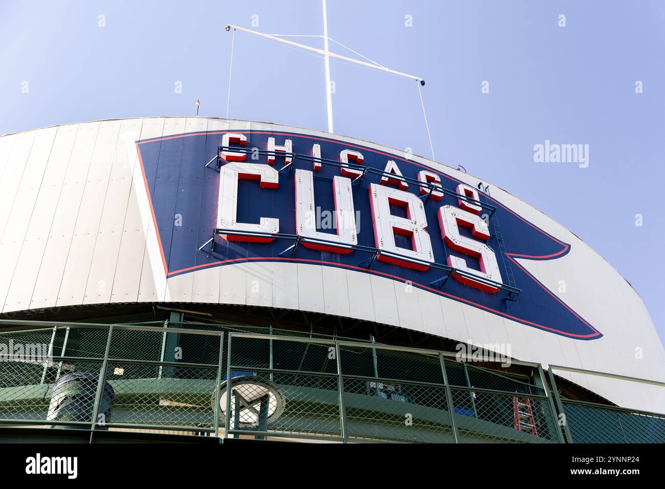 The exterior Major League Baseball's Chicago Cubs' Wrigley Field ...
