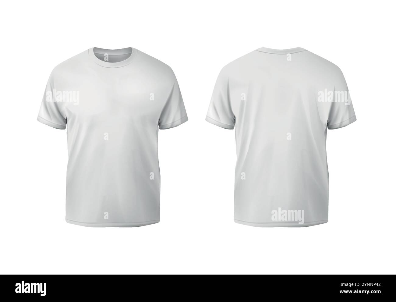 White t-shirt mockup front and back Stock Vector Image & Art - Alamy