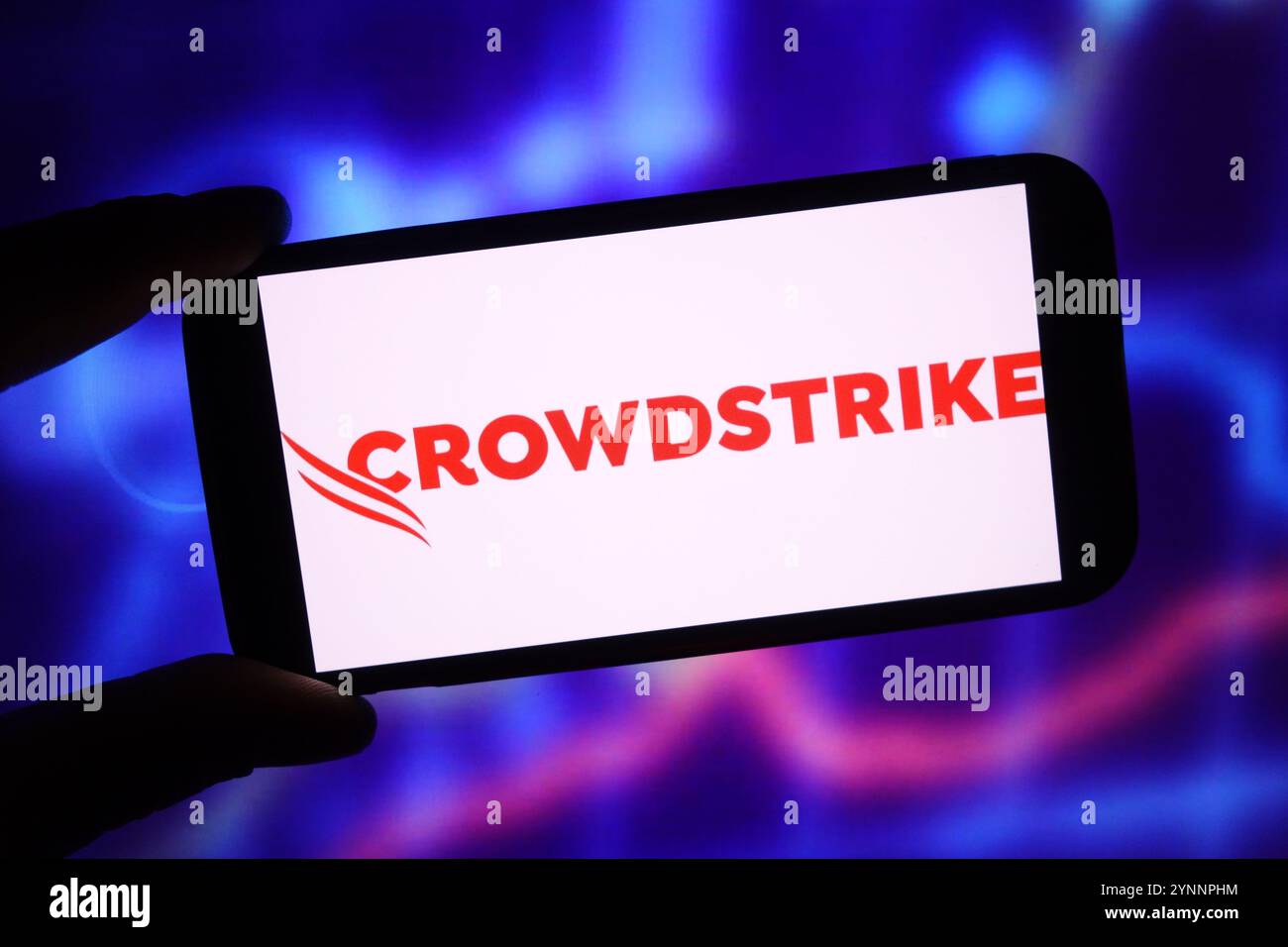 In this photo illustration, the CrowdStrike company logo is seen ...