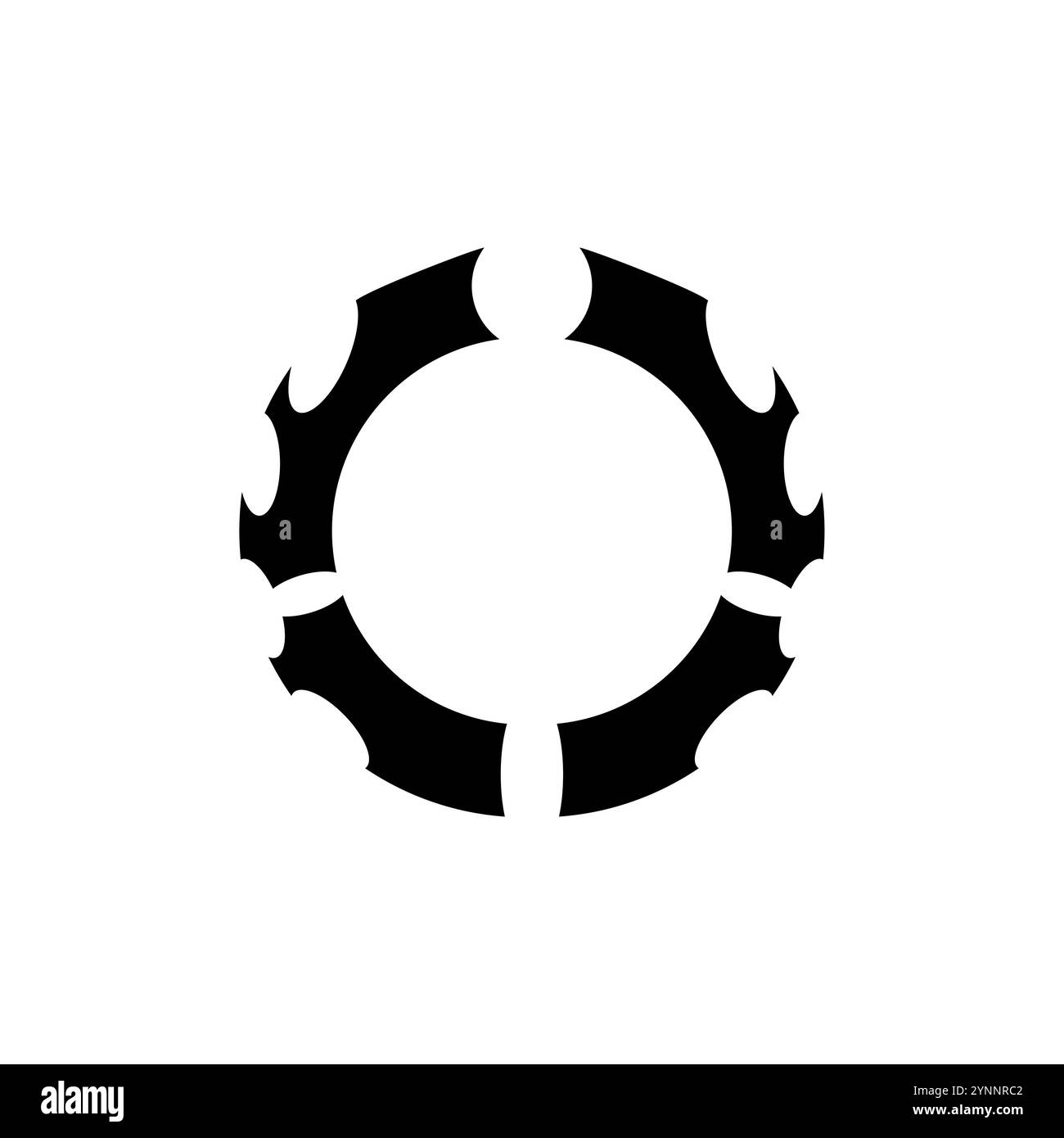 Horned black frame for an aggressive, mythical avatar Stock Vector ...