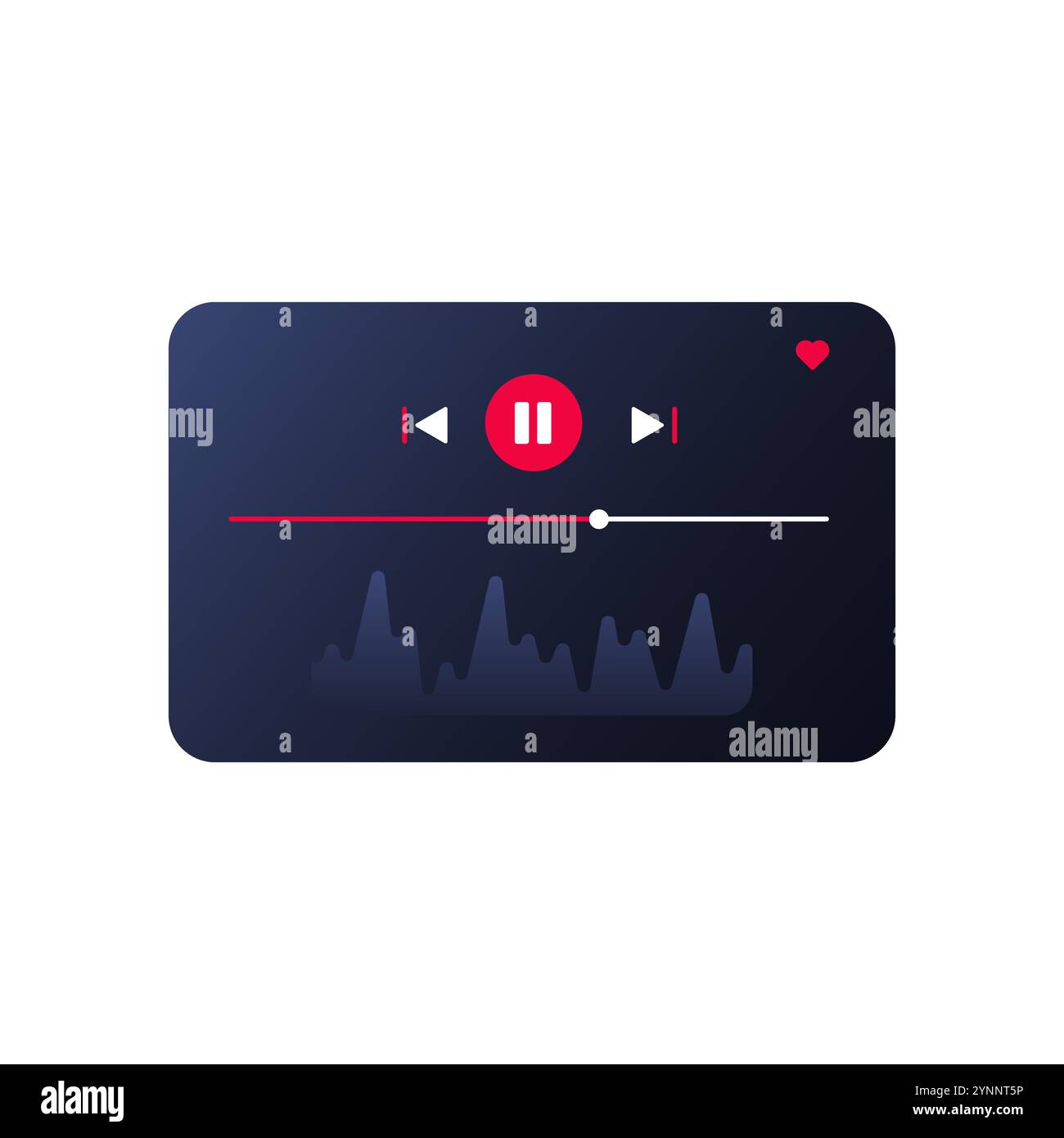 Dark music player with modern UI for playlist control Stock Vector ...