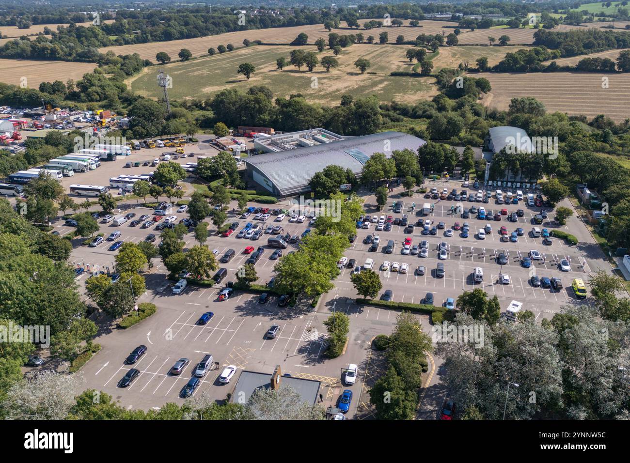 Aerial view of the Welcome Break South Mimms Services station, Potters ...