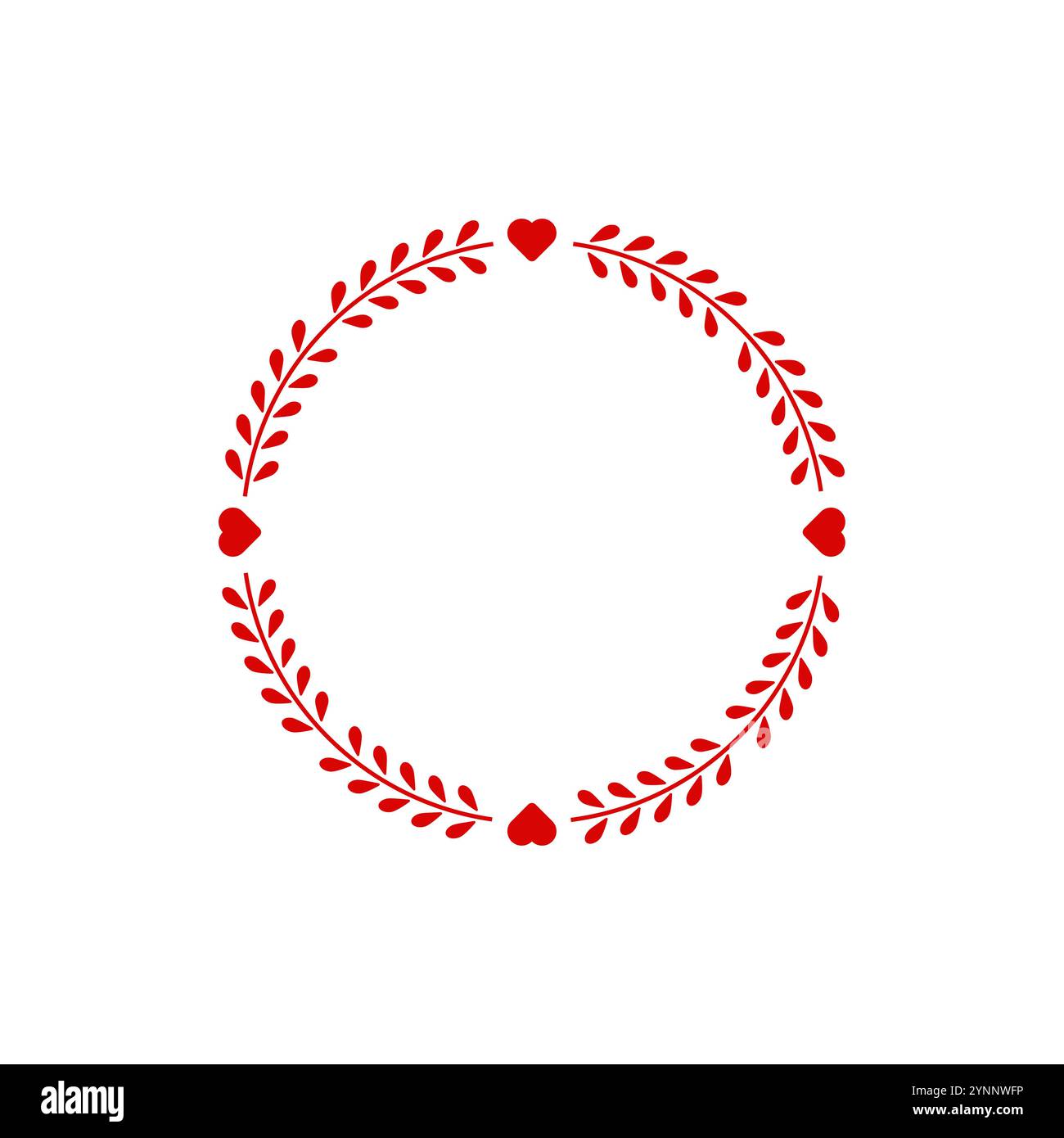 Romantic red frame with hearts for vintage Valentine designs Stock ...