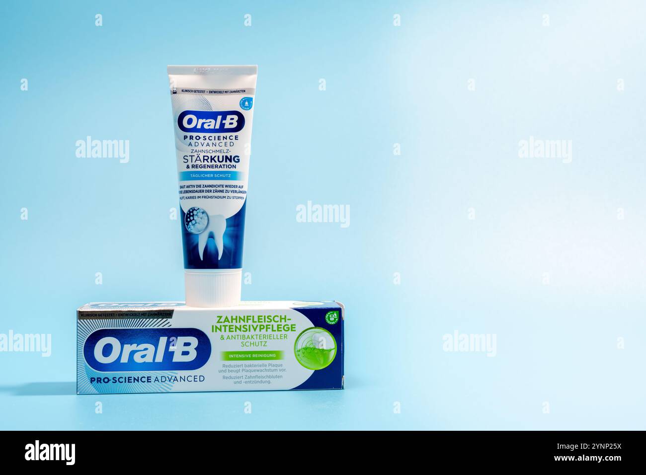 Germany Berlin November 26, 2024 A tube of toothpaste and a box of ...