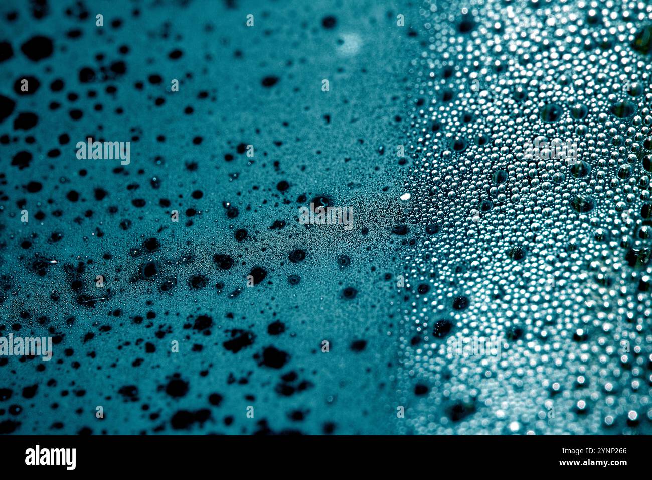 CLose Up of Condensation Bubbles and Marks on A Window Water Background ...