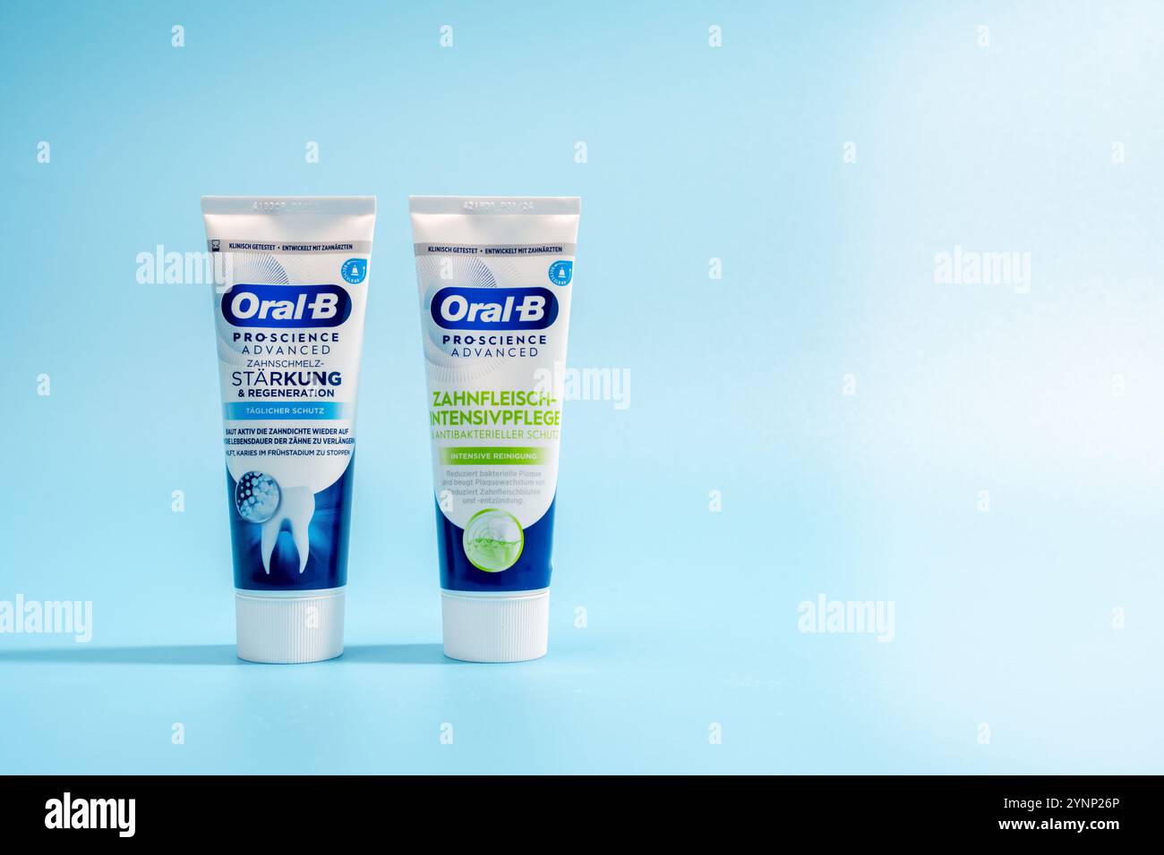 Germany Berlin November 26, 2024 Two tubes of toothpaste, one of which ...