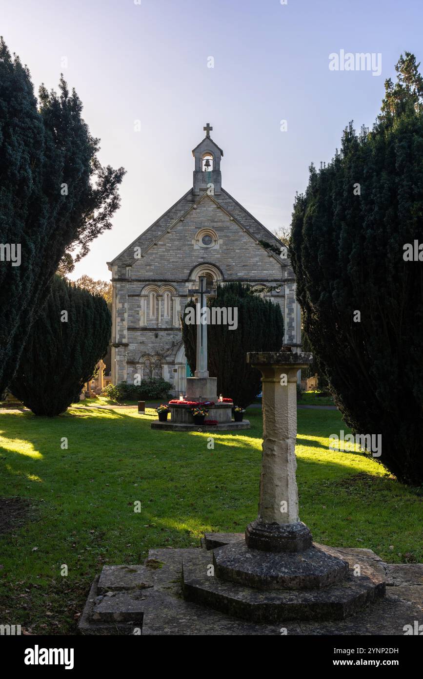 The Anglican Chapel a tudor style building and the Cross of Sacrifice ...