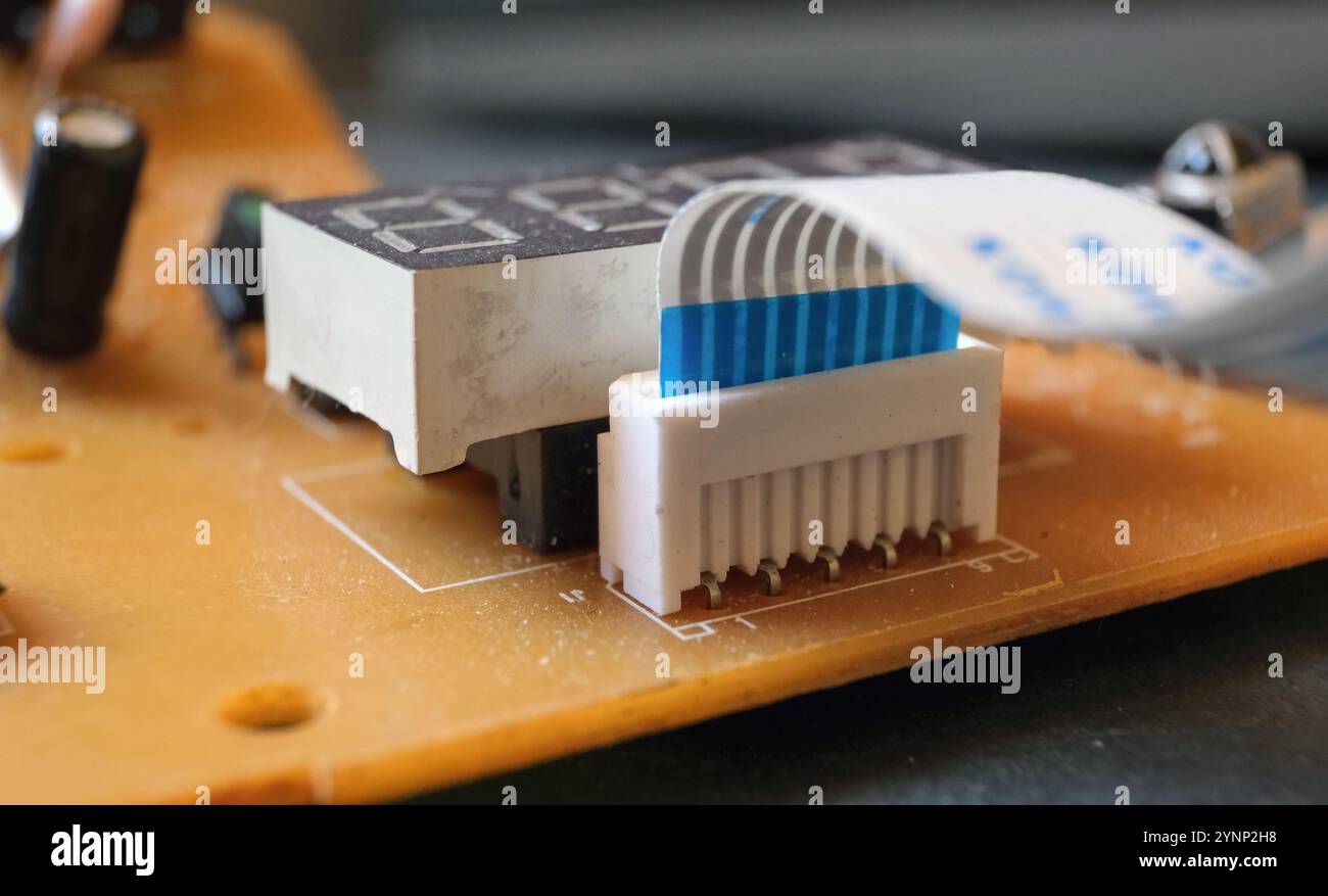 9-pin flexible data cable plugged the socket that used in industrial ...