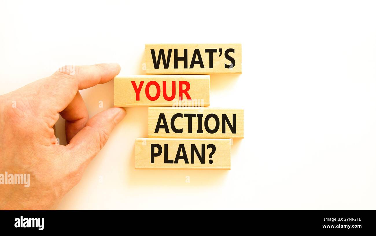 Action plan symbol. Concept words What is your action plan on beautiful ...