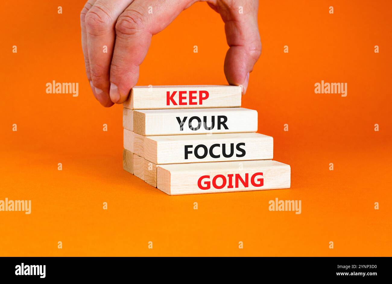 Keep your focus going symbol. Concept words Keep your focus going on ...