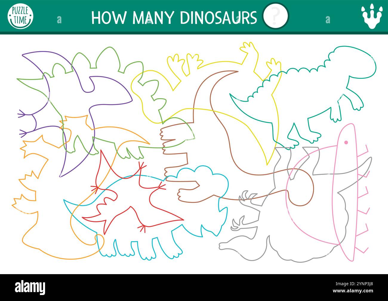 Dinosaur tracing, shape recognition, math activity with animals ...