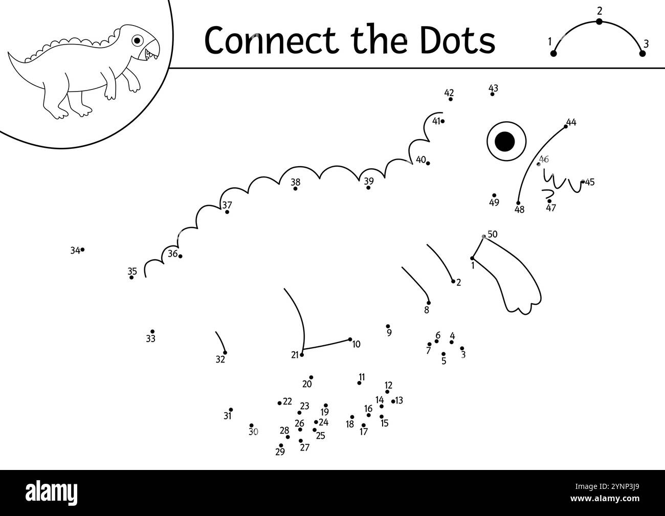 Dinosaur Connect The Dots Coloring Pages [2025]