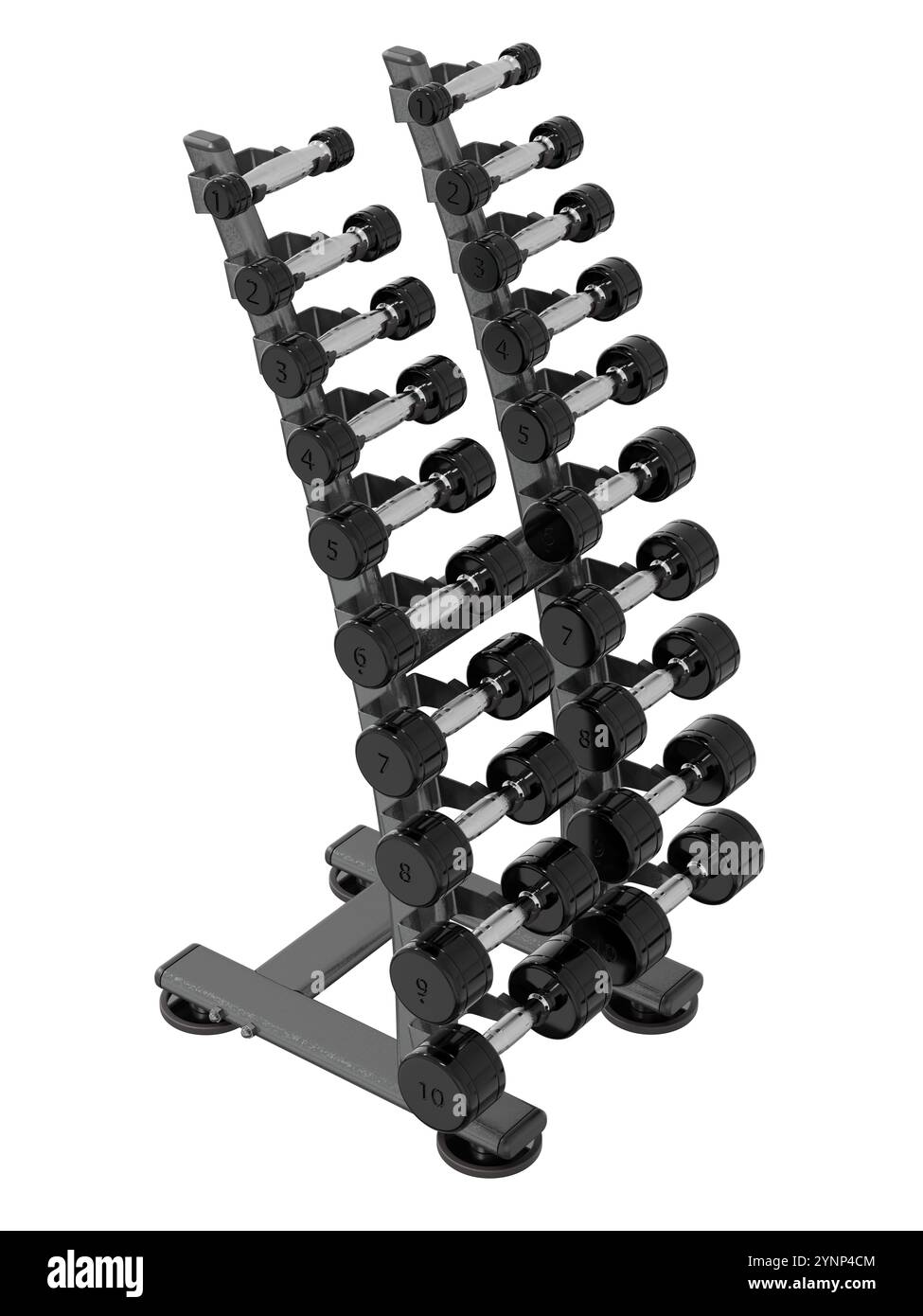 Gym Dumbbell rack, a stand for weightlifting gym equipment Stock Photo ...