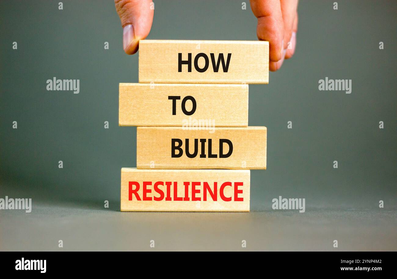 How to build resilience symbol. Concept words How to build resilience ...