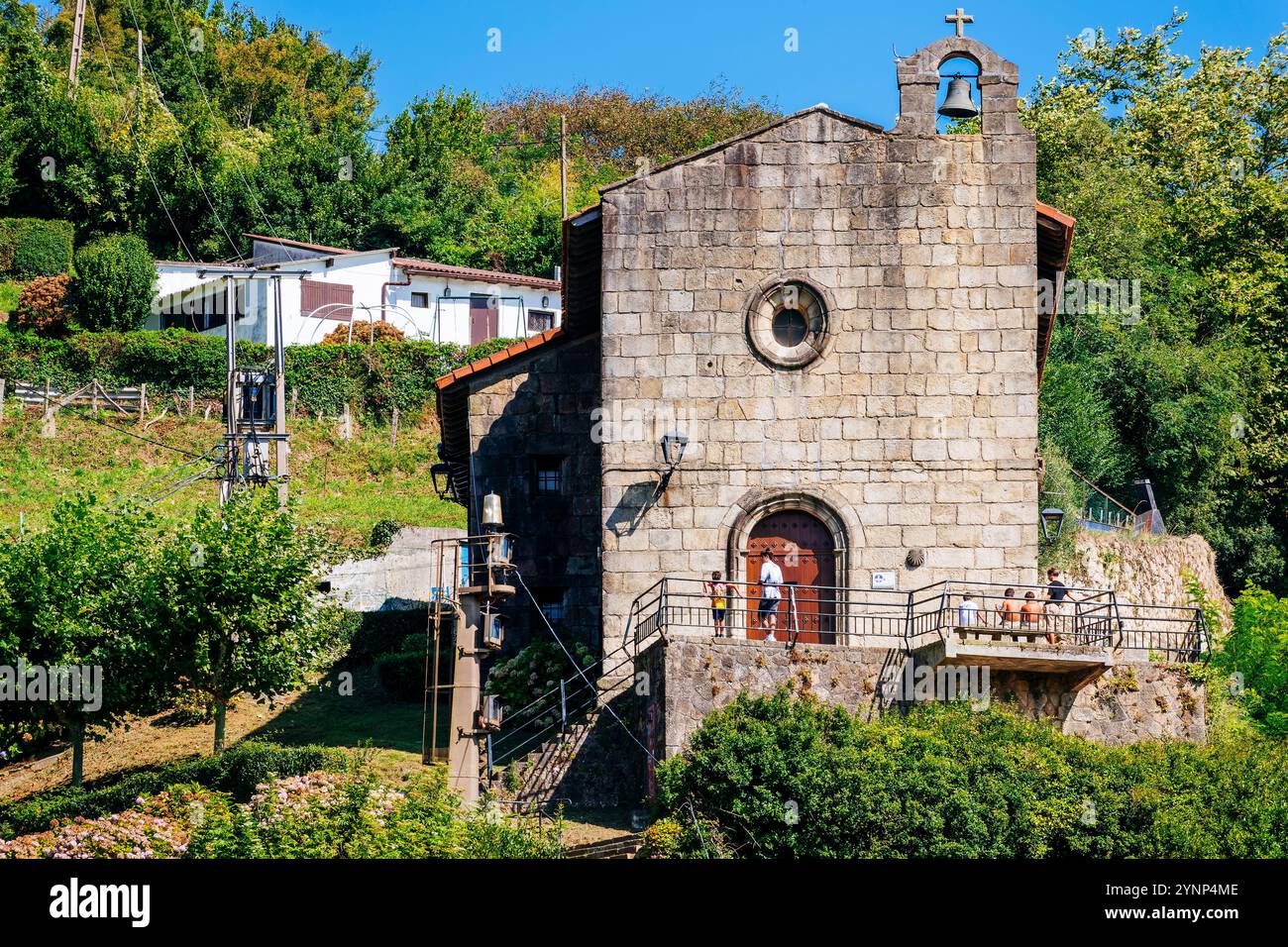 Santa Ana Hermitage, in Pasai Donibane, watches over the entrance to ...