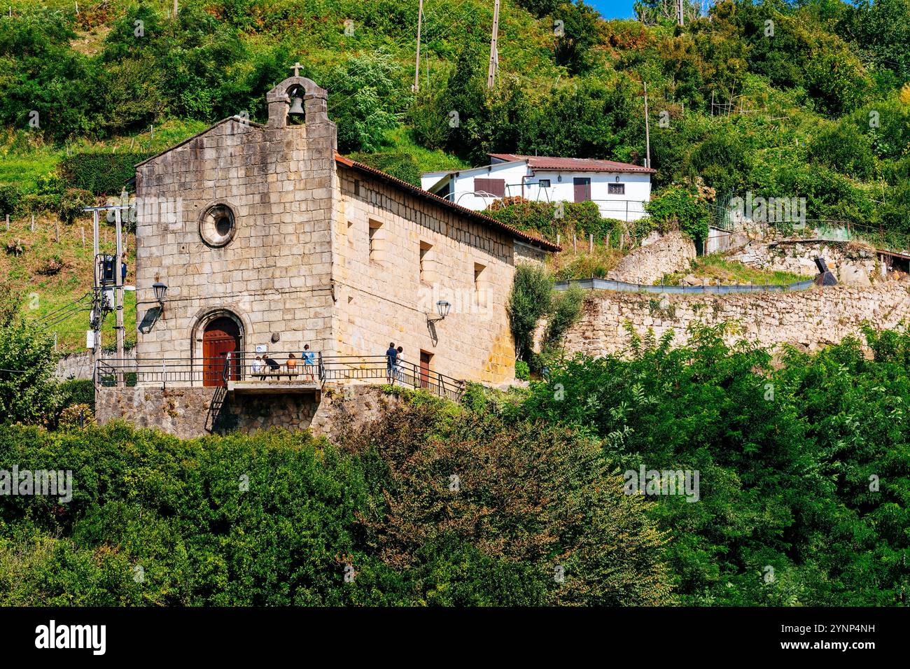 Santa Ana Hermitage, in Pasai Donibane, watches over the entrance to ...