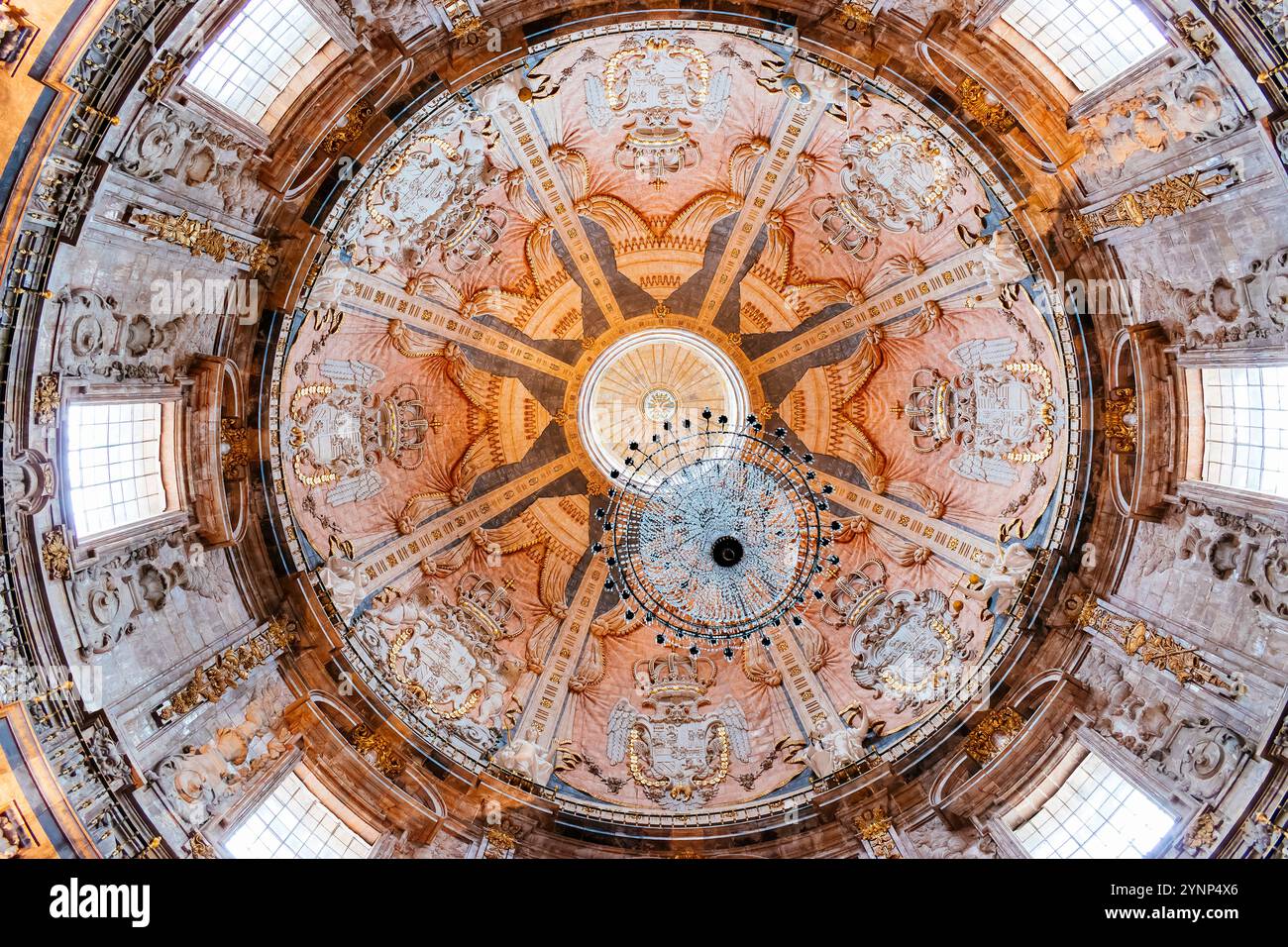 Internal view of the dome. Basilica of Loyola. Sanctuary of Ignatius of ...