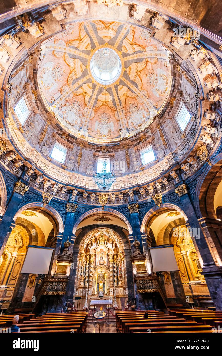 Internal view of the dome. Basilica of Loyola. Sanctuary of Ignatius of ...