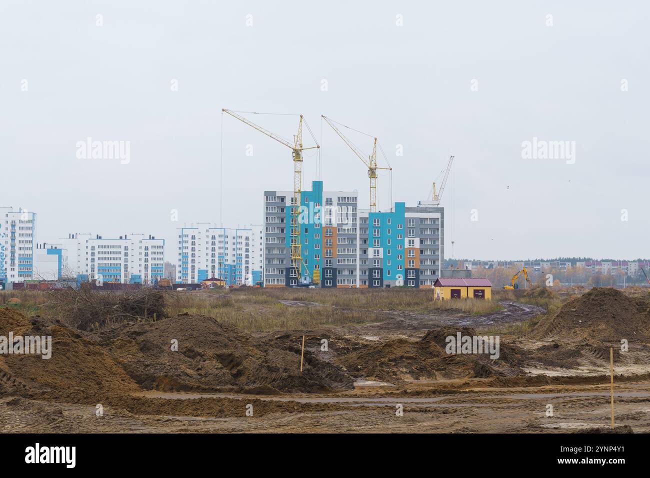 Bustling construction site showcases hi-res stock photography and ...