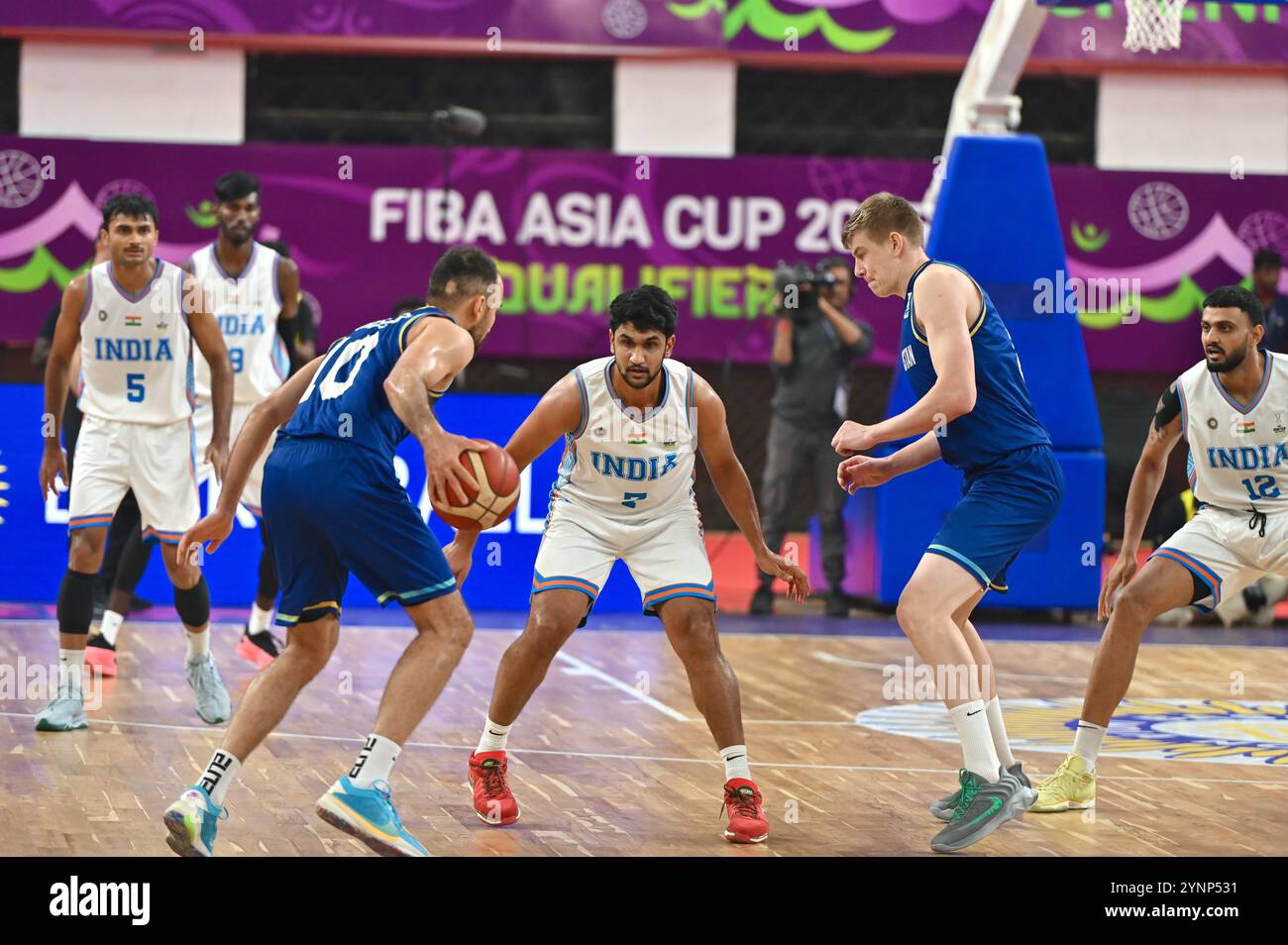 Chennai, India. 25th Nov, 2024. The Indian men's basketball team ...