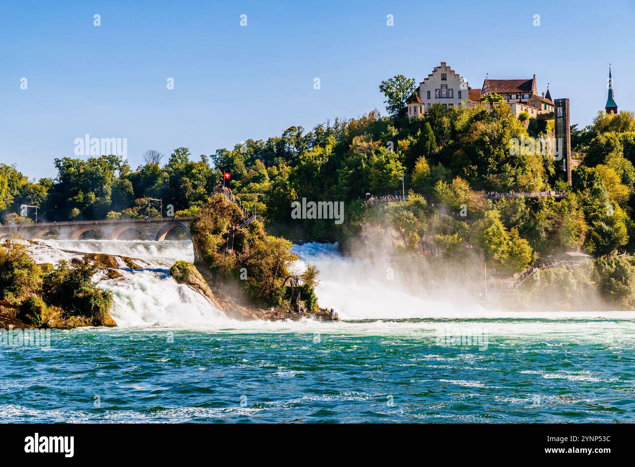 Rhine Falls is a waterfall located in Switzerland and the most powerful ...