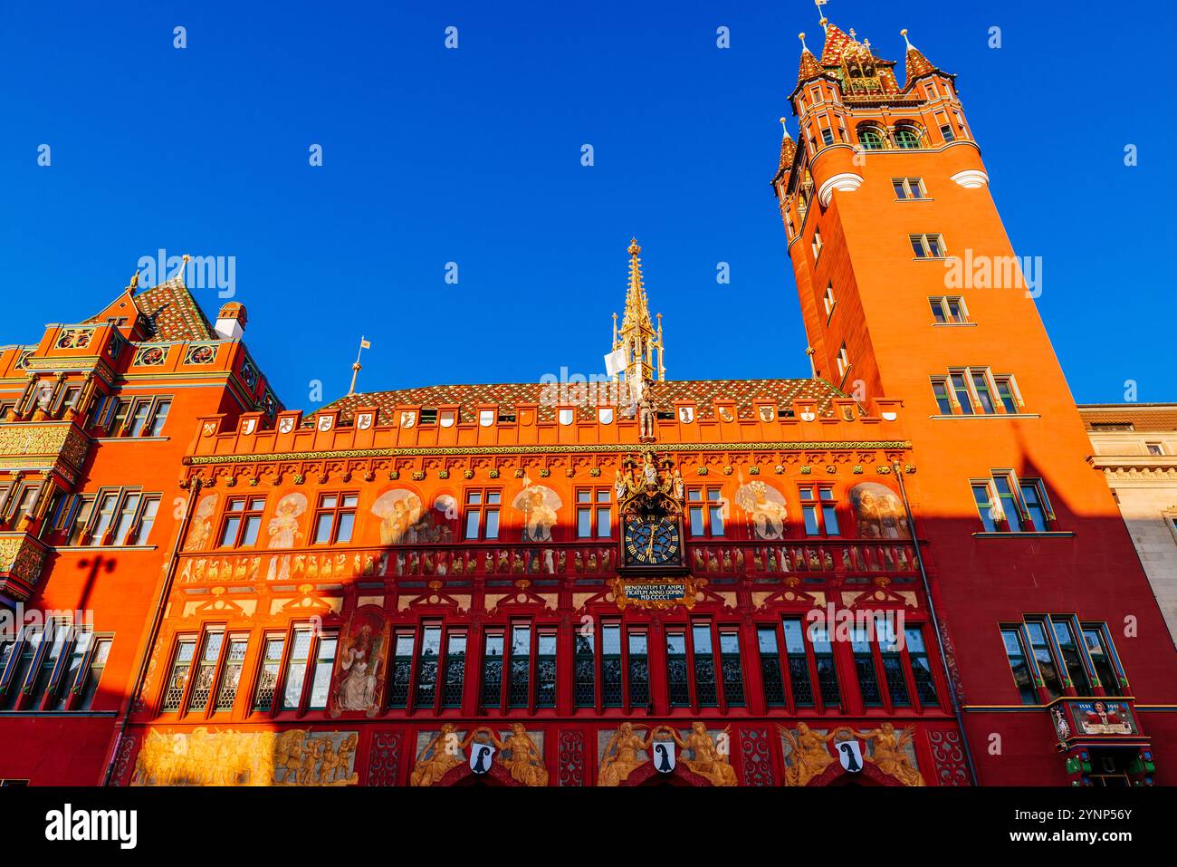 The Basel Town Hall is a 500-year-old building dominating the ...