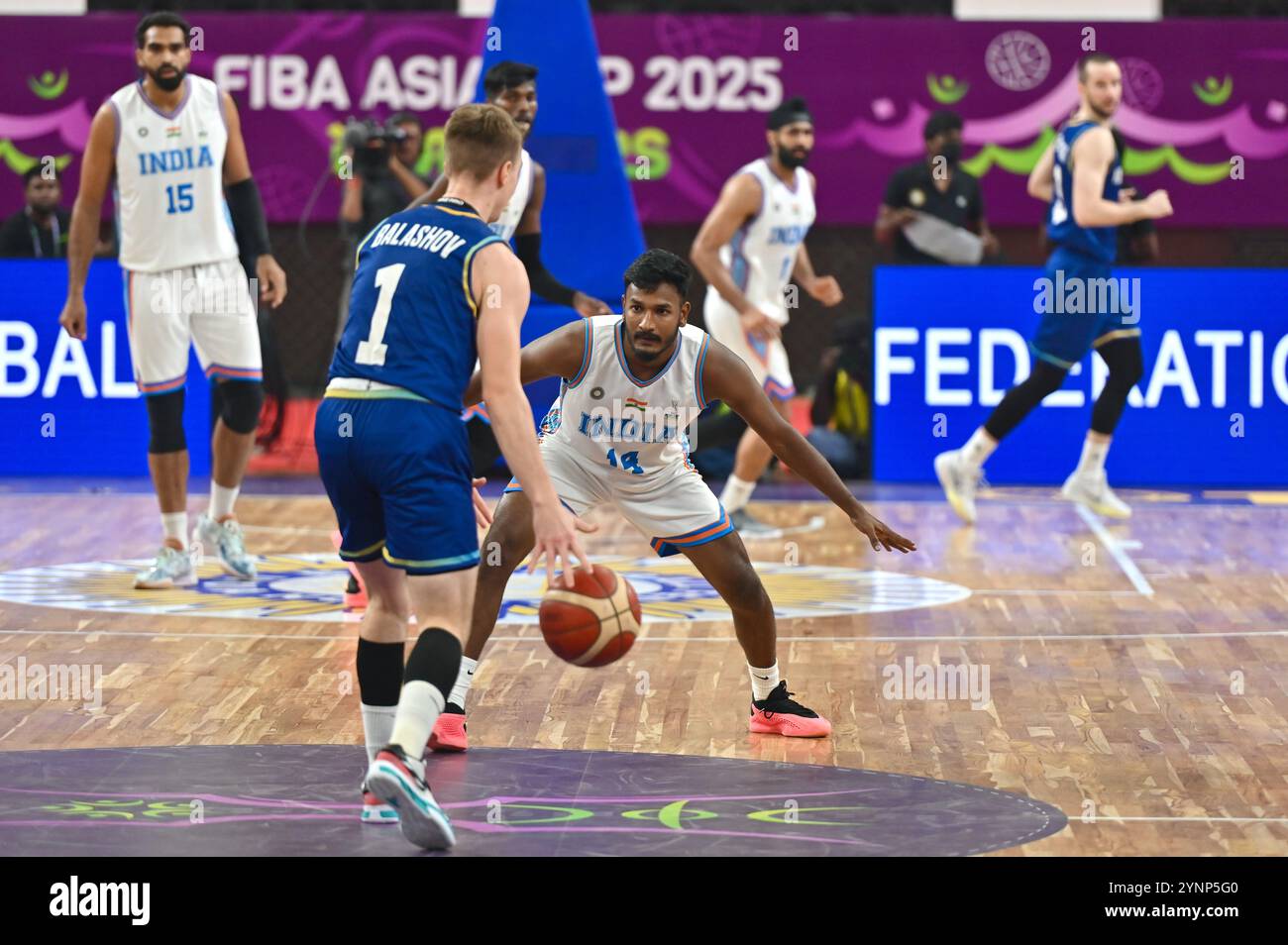 Chennai, India. 25th Nov, 2024. The Indian men's basketball team ...
