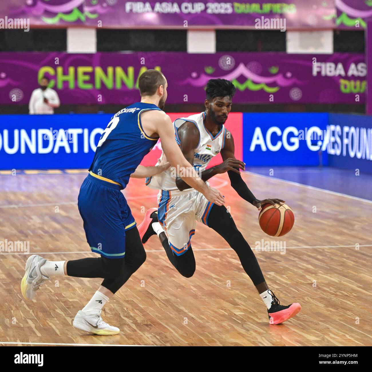 Chennai, India. 25th Nov, 2024. The Indian men's basketball team ...