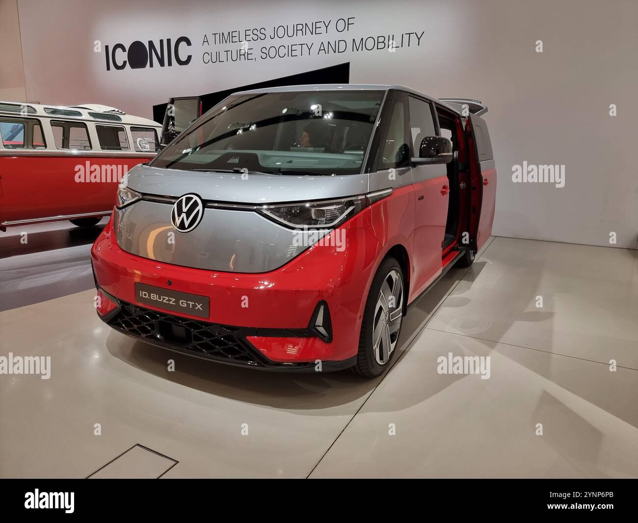Volkswagen ID. Buzz GTX van exhibited at the Iconic exposition in ...