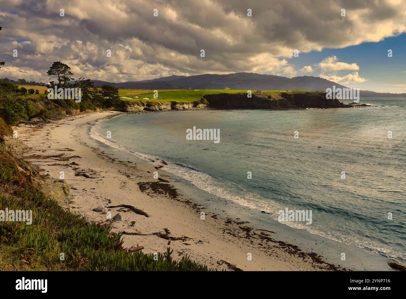 Pebble Beach, Monterey Peninsula, California USA - 2024 The main beach ...