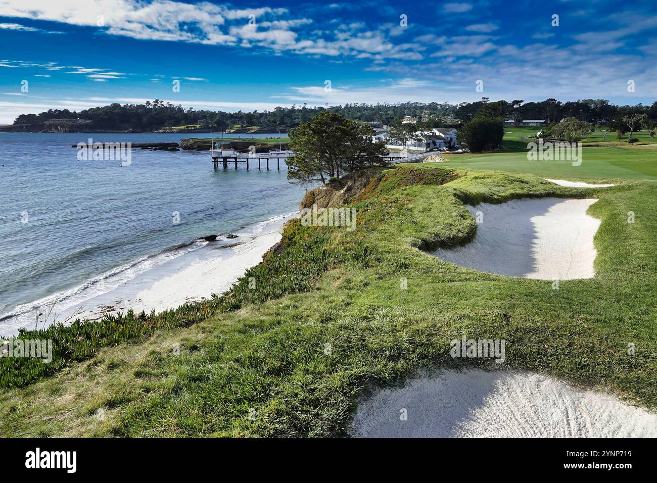 Pebble Beach, Monterey Peninsula, California USA - 2024 4th hole at Pebble Beach Golf Links at ...