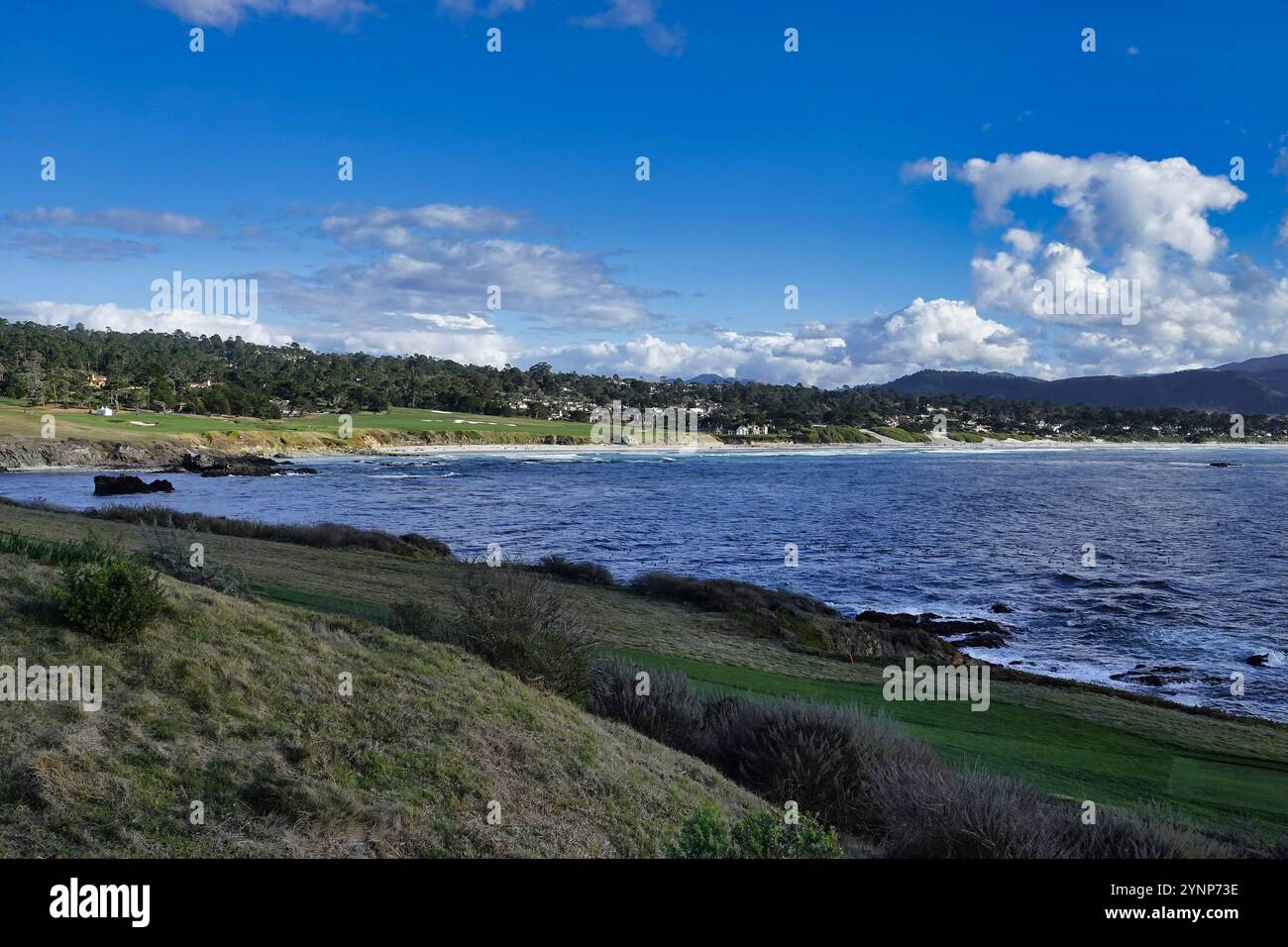 Pebble Beach, Monterey Peninsula, California USA - 2024 View to the ...